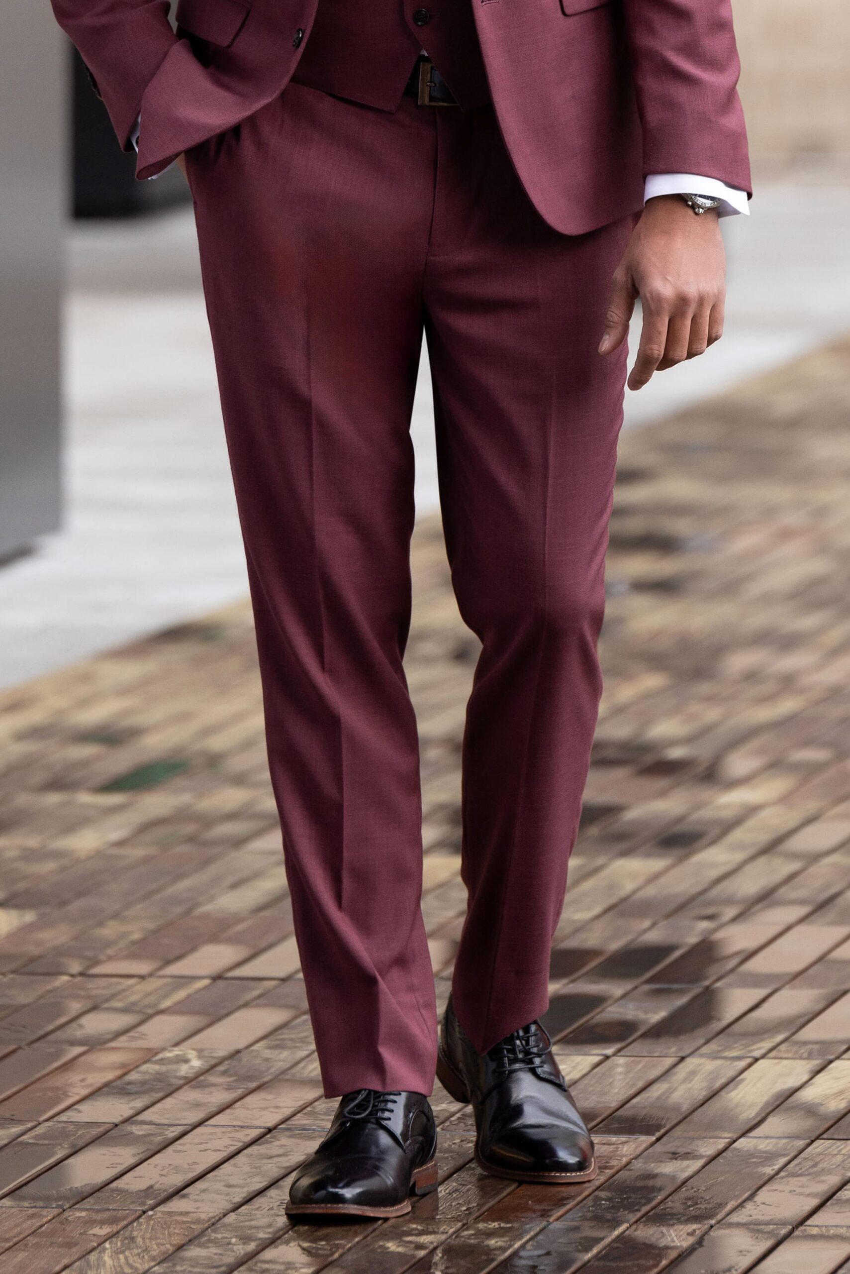 Brick Stretch Slim Fit Suit Pants - Sport Coat Blazer