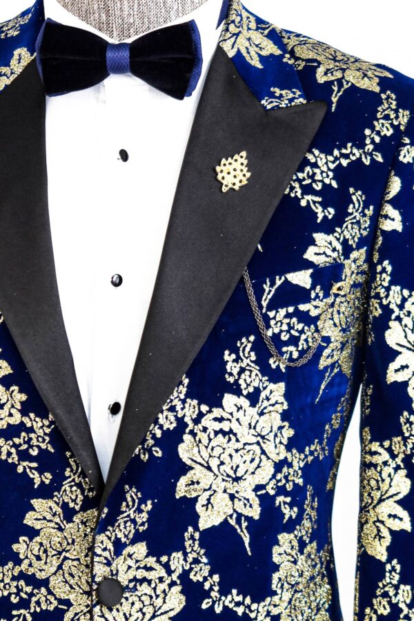 Royal Blue And Yellow Tuxedo
