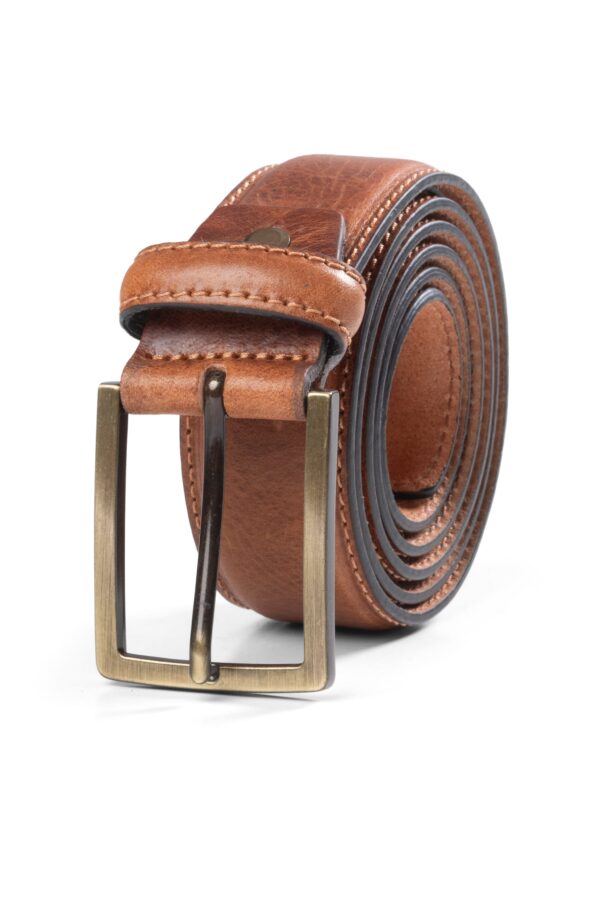 Tobacco Italian Leather Belt - Sport Coat Blazer