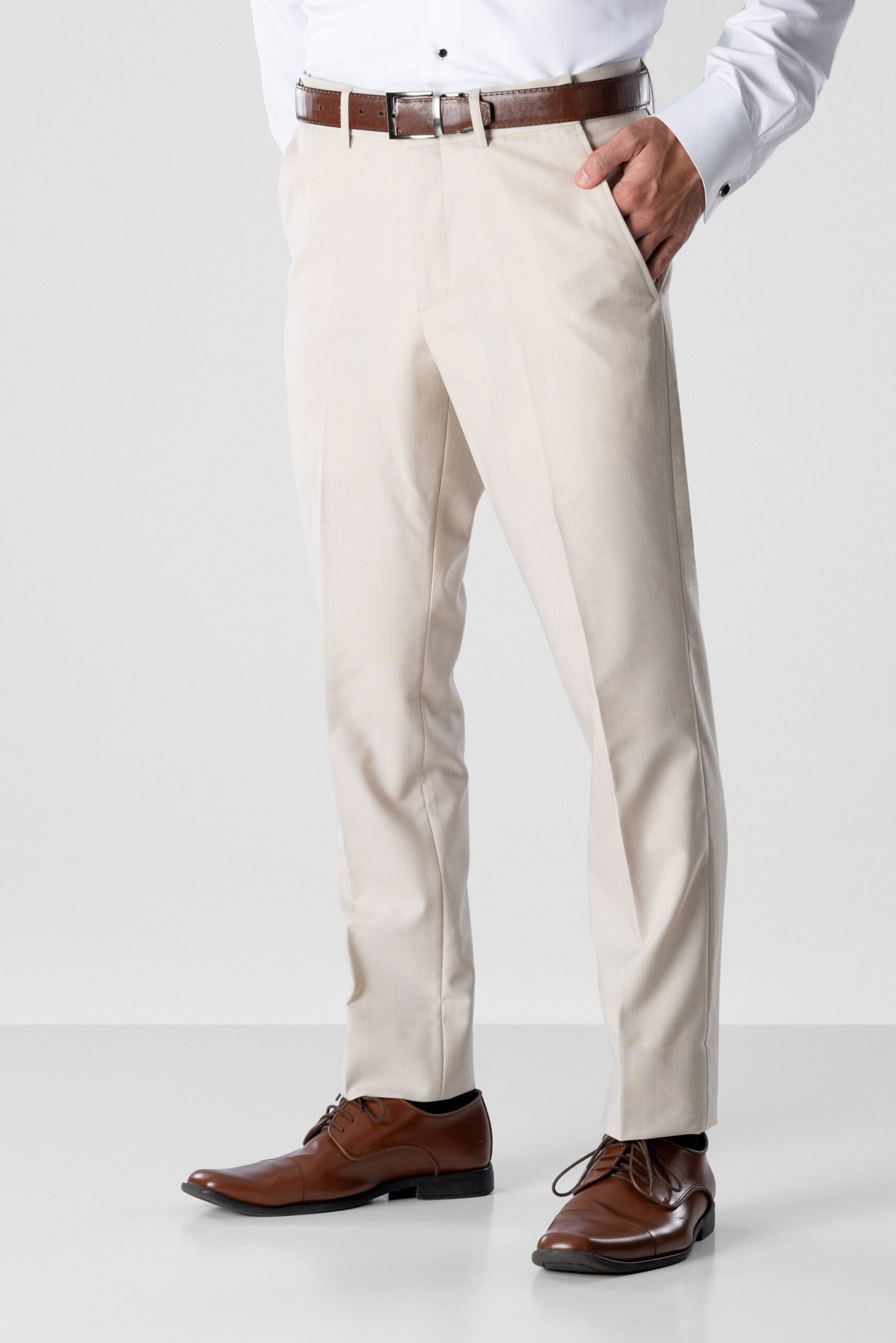 Tan Performance Stretch Slim Fit Suit Pants - Sport Coat Blazer